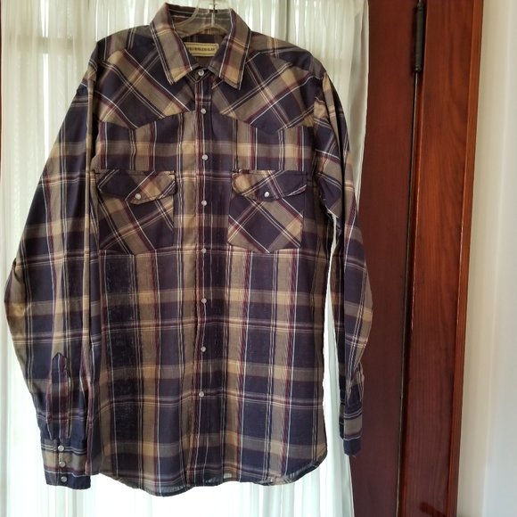 Bit & Bridle | Shirts | Mens Bit Bridle Long Sleeve Western Style Shirt ...